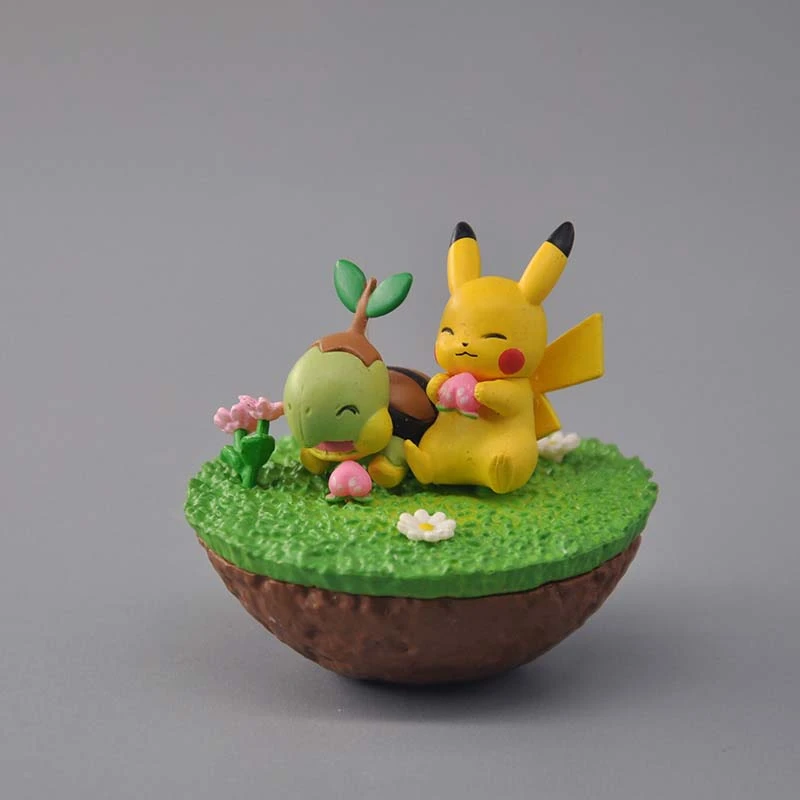Cartoon Pokemon Turtwig Pika Action Figure Toys Kawaii Turtwig Tumbler ...