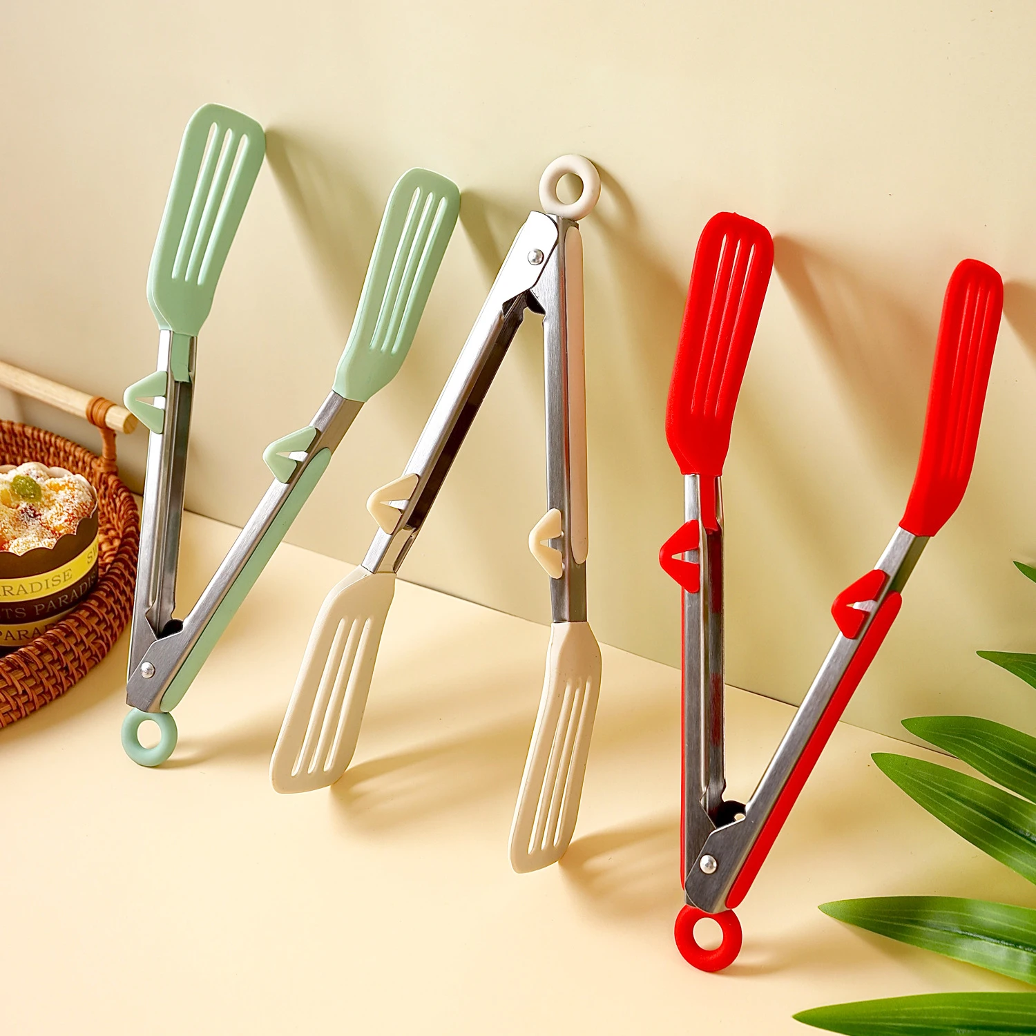 Food-Tong-Stainless-Steel-Kitchen-Tongs-Silicone-Nylon-Non-Slip-Cooking ...