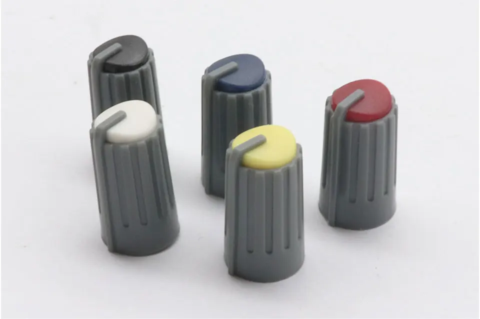 10pcs Behringer mixer Half axle potentiometer knob cap / red yellow blue black white 270 degrees ...