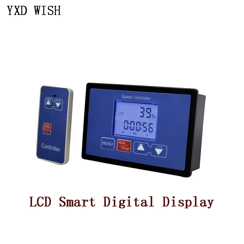 Lcd 스마트 디지털 디스플레이 Pwm 제어 모터 속도 컨트롤러 타이밍 루프 조정 가능한 드라이브 모듈 Dc 65 12