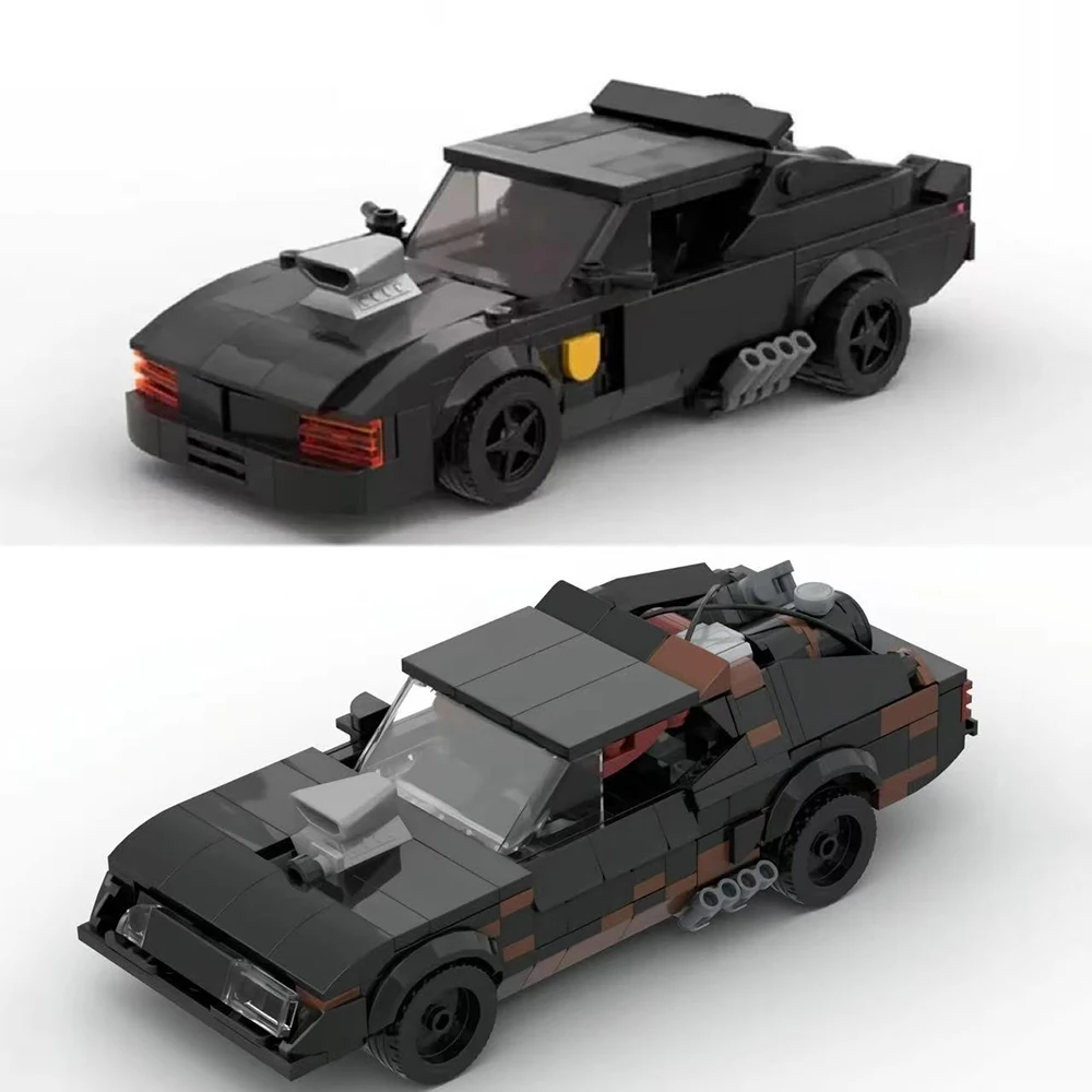 MOC Bricks Technical Car V8 Interceptor Muscle Car Vehicles Speed ...