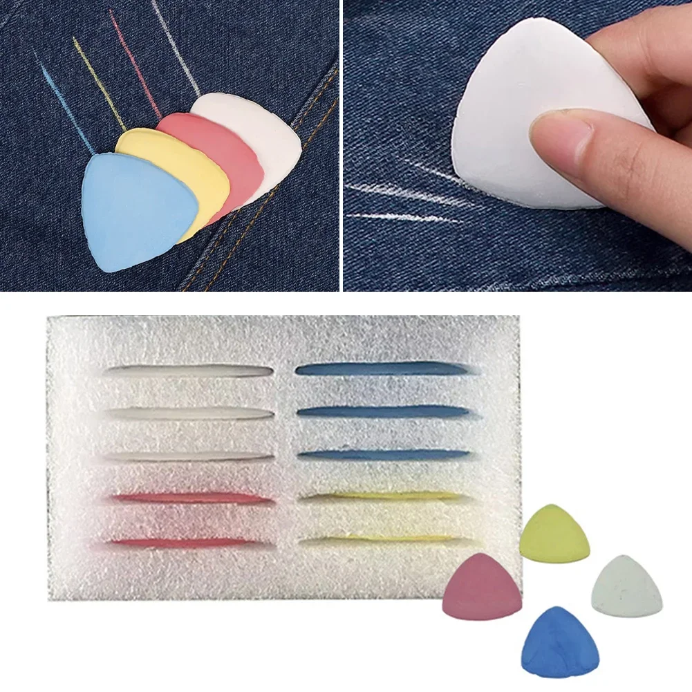 10Pcs Colorful Erasable Tailors Chalk Fabric Sewing Marker Clothing ...