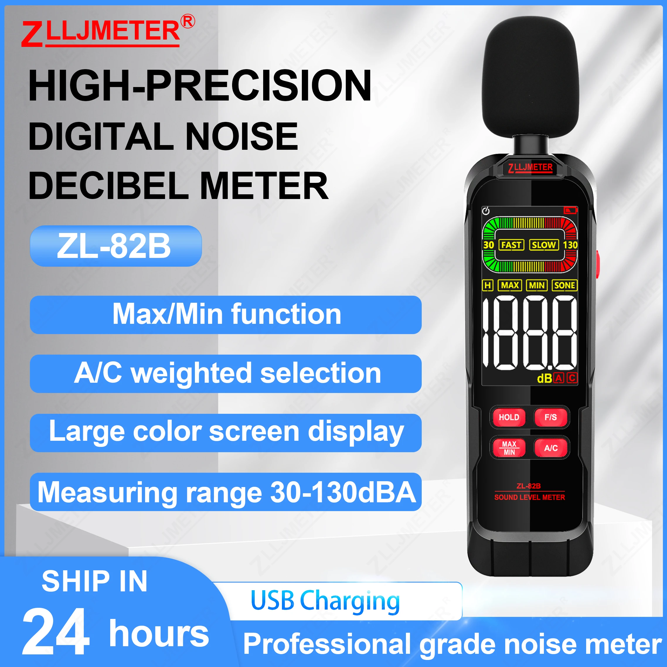 Color-Screen-Digital-Sound-Level-Meter-Audio-Level-Meter-Sound-Meter ...