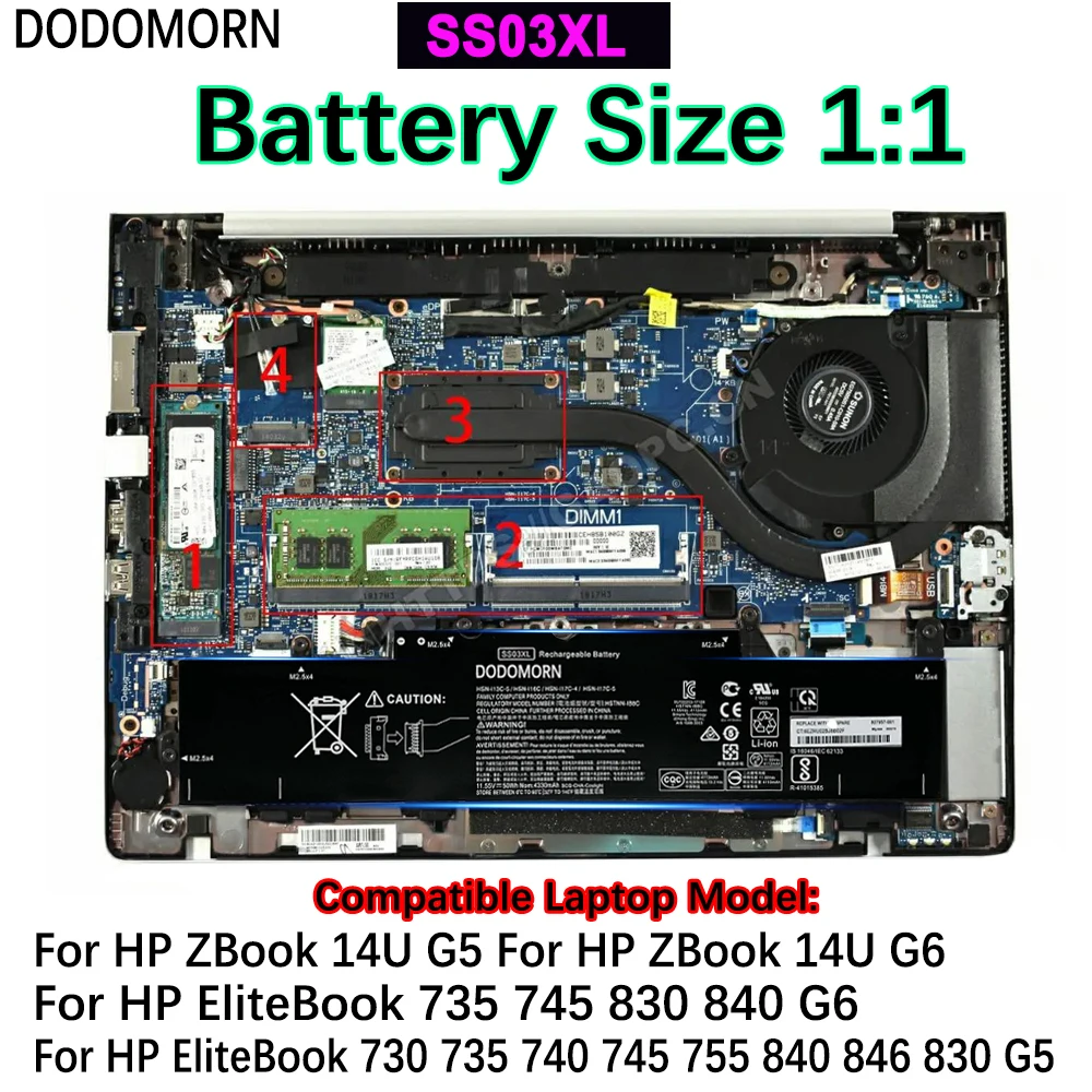 SS03XL-Laptop-Battery-For-HP-EliteBook-730-735-740-745-755-830-840-846 ...