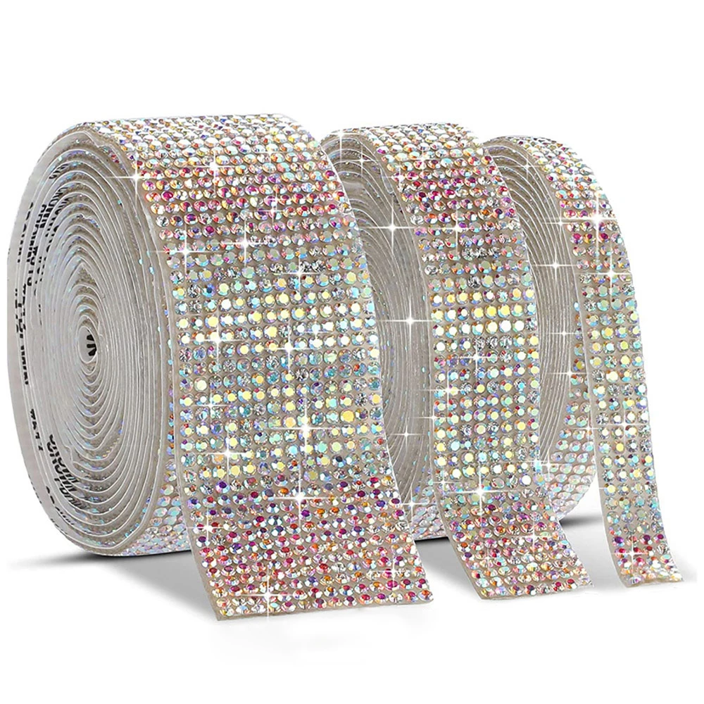 1-Tuin-Zelfklevende-Kristallen-Strass-Sticker-Diamant-Lint-Diy-Sticker ...