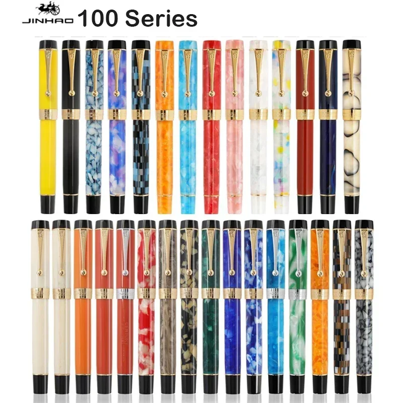 Jinhao-100-Centennial-Resin-Gold-Arrow-Clip-Fountain-Pen-F-M-Nib ...