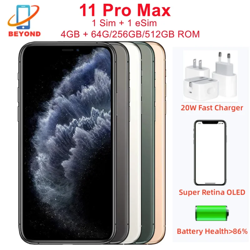 Apple-iPhone-11-Pro-Max-ProMax-64-256GB-ROM-6-5-Genuine-Super-Retina ...