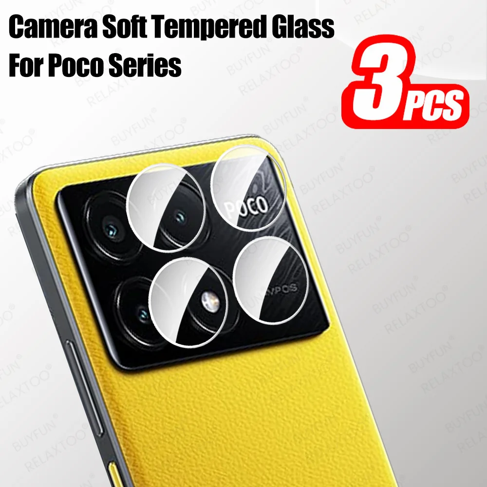 3Pcs Camera Lens Glass For Xiaomi Poco X6 Pro 5G HD Clear Camera ...