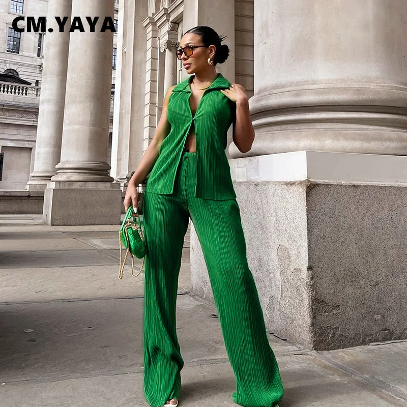 CM-YAYA-Women-s-Set-Sleeveless-Shirt-Tops-and-Wide-Leg-Pants-Suit-Pleated-Tracksuit-Two.jpg