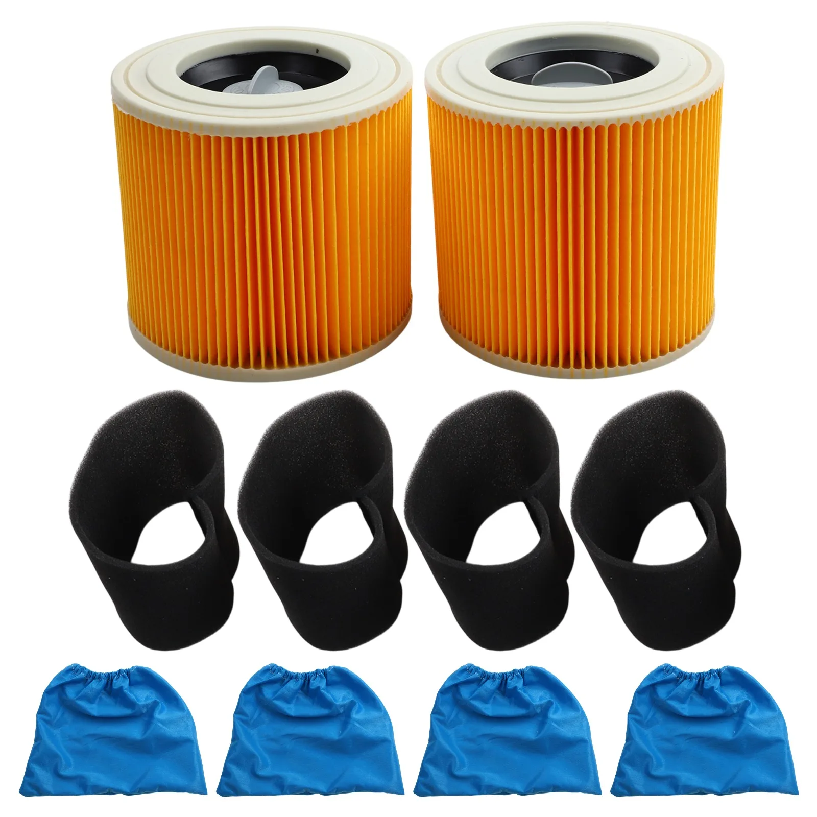 1 Set For KARCHER MV1 MV2 WD1 WD2 WD3 HEPA Filter And Textile Filter ...