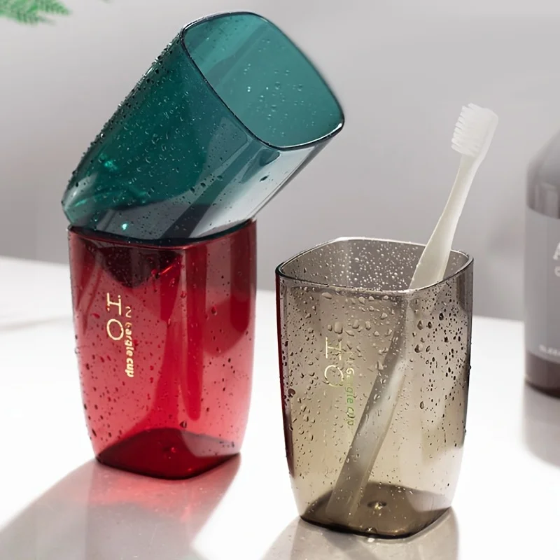 Solid Color Mouthwash Cup, Simple Couple Toothbrush Cup, Plastic Gargle ...
