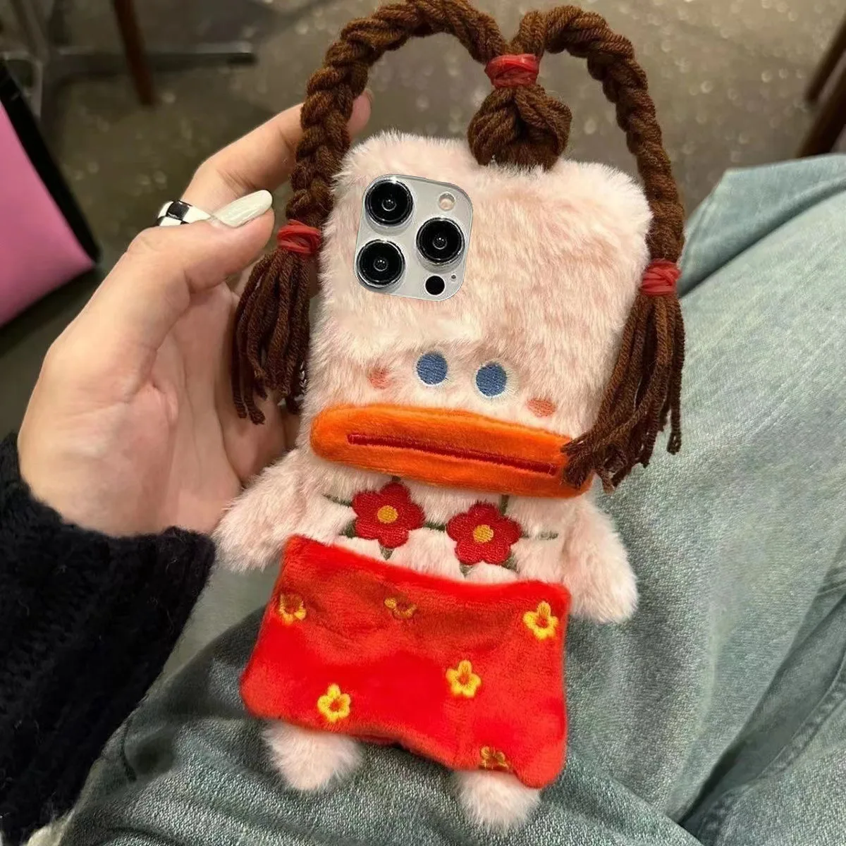 Plush Funny Sausage Mouth Phone Cases for IPhone 15 14 13 11 12 Pro Max ...