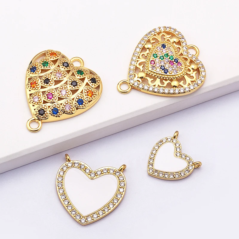 Accesorios de fabricación de collares DIY, colgante de corazón de ...
