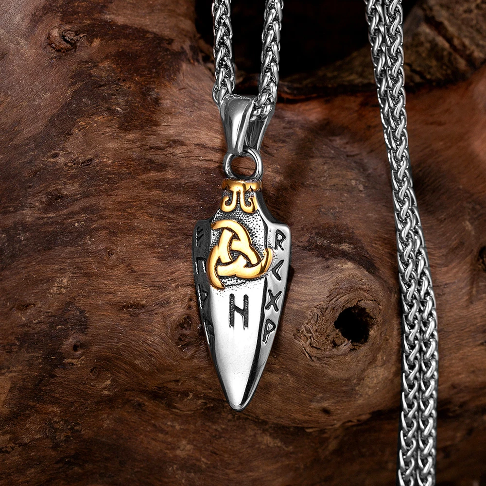 Punk Norse Odin's Spear Necklaces Vikings Runes Gungnir Arrowhead ...