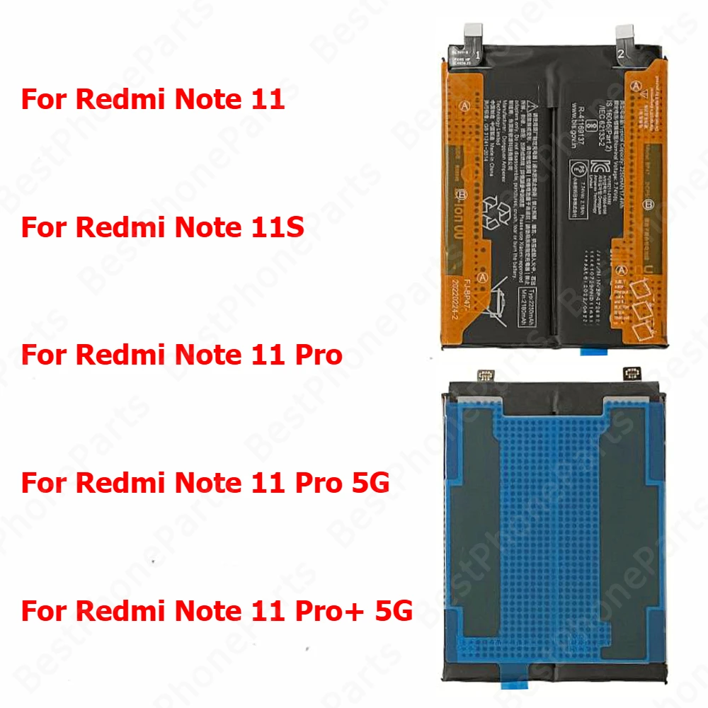 Batería para Xiaomi Redmi Note 11 Pro Plus 5G Note11 11S 4G BN5E BN5D ...
