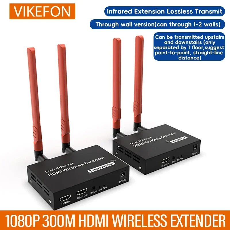 VIKEFON-1080P-300M-5-8GHz-HDMI-Wireless-Audio-Video-Transmitter ...