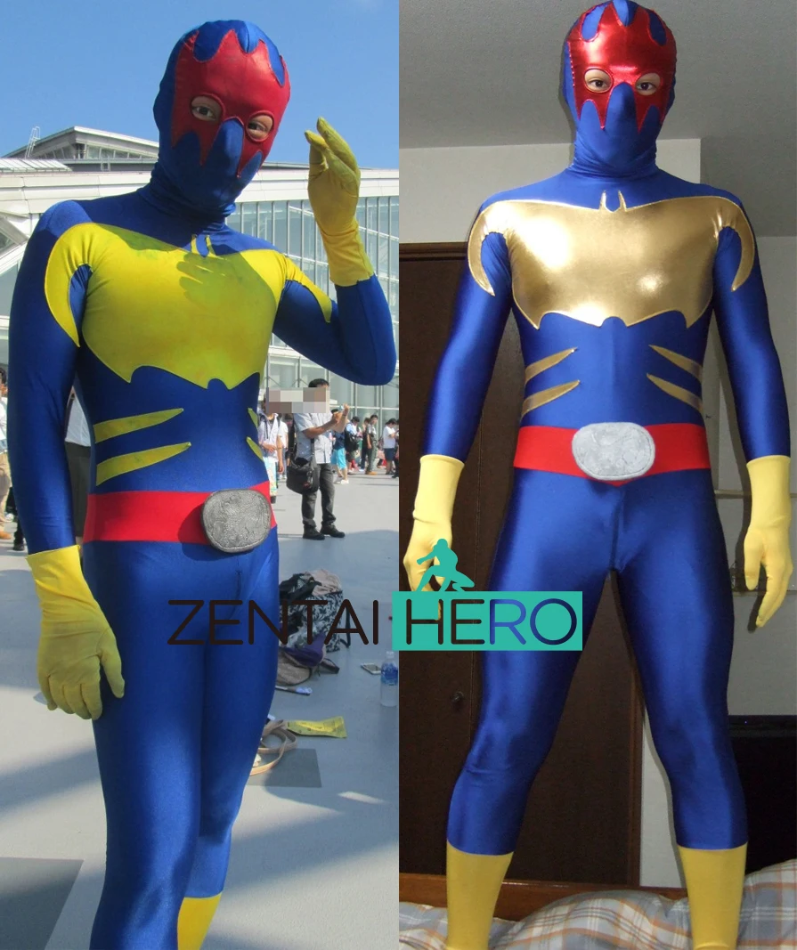 Japan-Anime-Male-Gel-Shocker-Cosplay-Costume-Blue-Yellow-Zentai ...