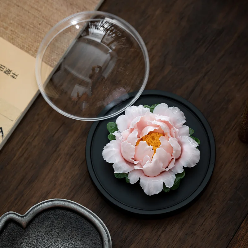 Ceramic-Hand-Pinched-Peony-Porcelain-Flower-Fragrance-Expander-Car ...