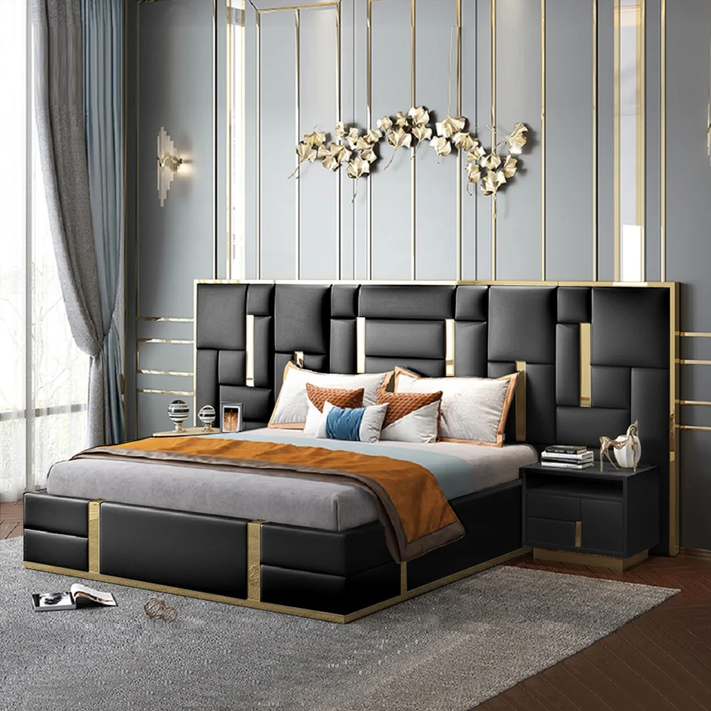 FOCUS Wholesale Modern Bedroom King Size Bed With Luxury Bedroom ...