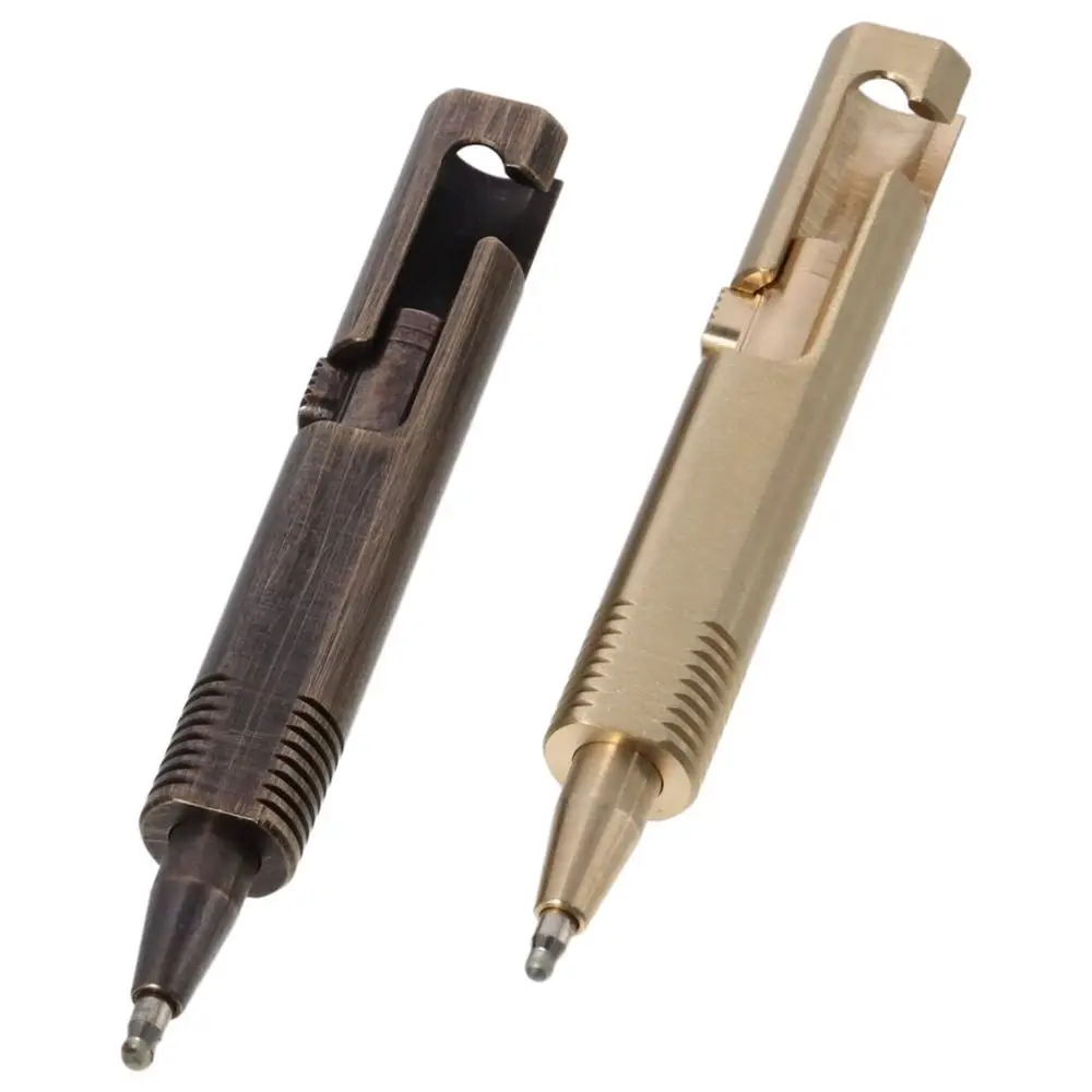 Mini Brass Pen Pocket Ballpoint Pen Signature Pen Small Bolt Action ...
