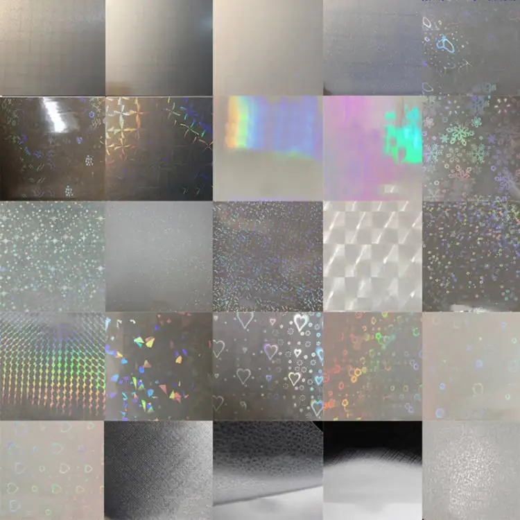 50 Sheets 10 Style A4 Transparent Holographic Overlay Lamination Film ...