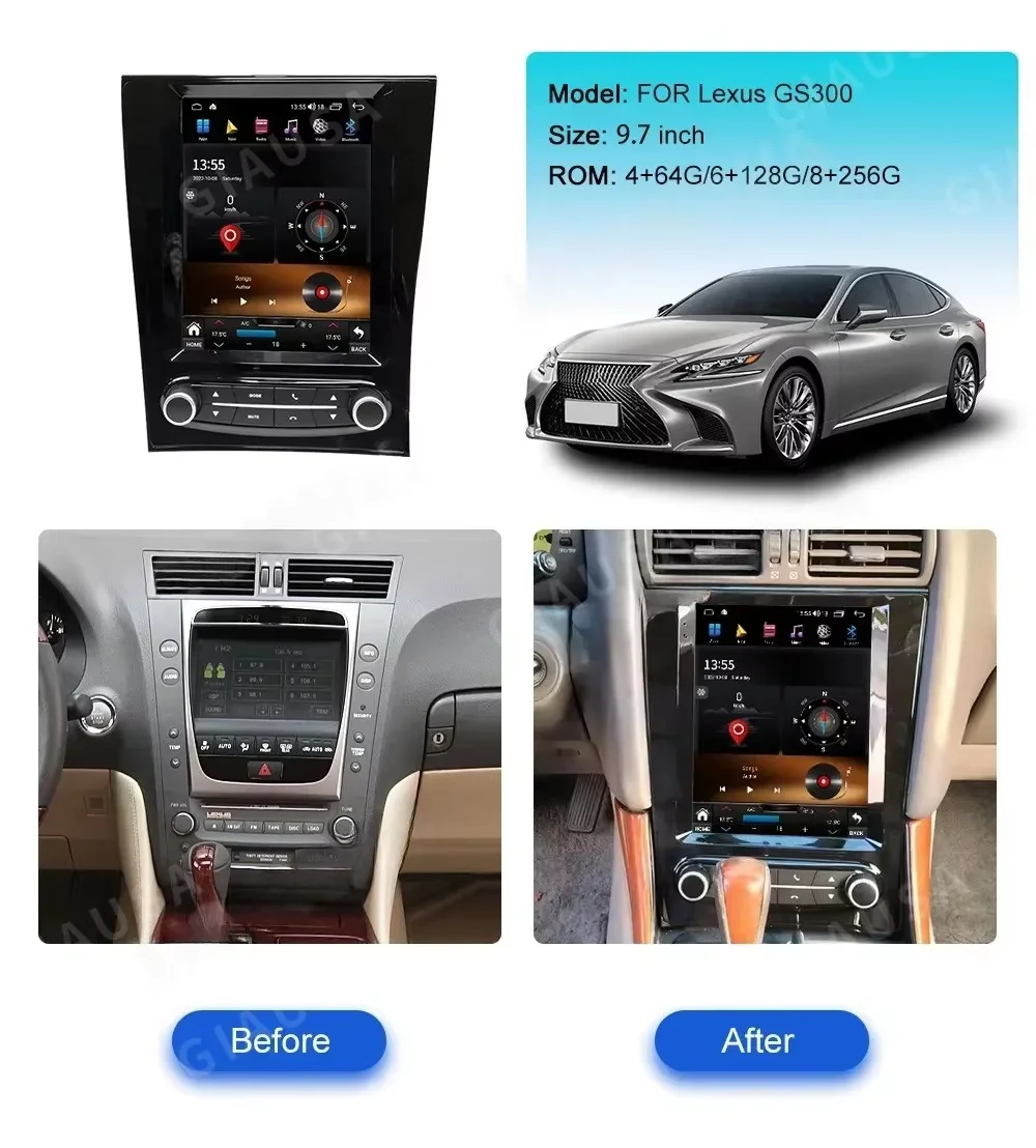 Carplay Multimedia Android 12 Video Player For Lexus GS GS300 GS350 ...