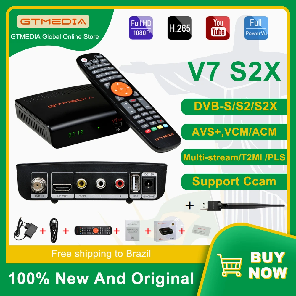 GTMEDIA V7 S2X DVB S/S2/S2X VCM/ACM 멀티 스트림 T2MI 업그레이드 GTMEDIA V7S HD 위성 ...