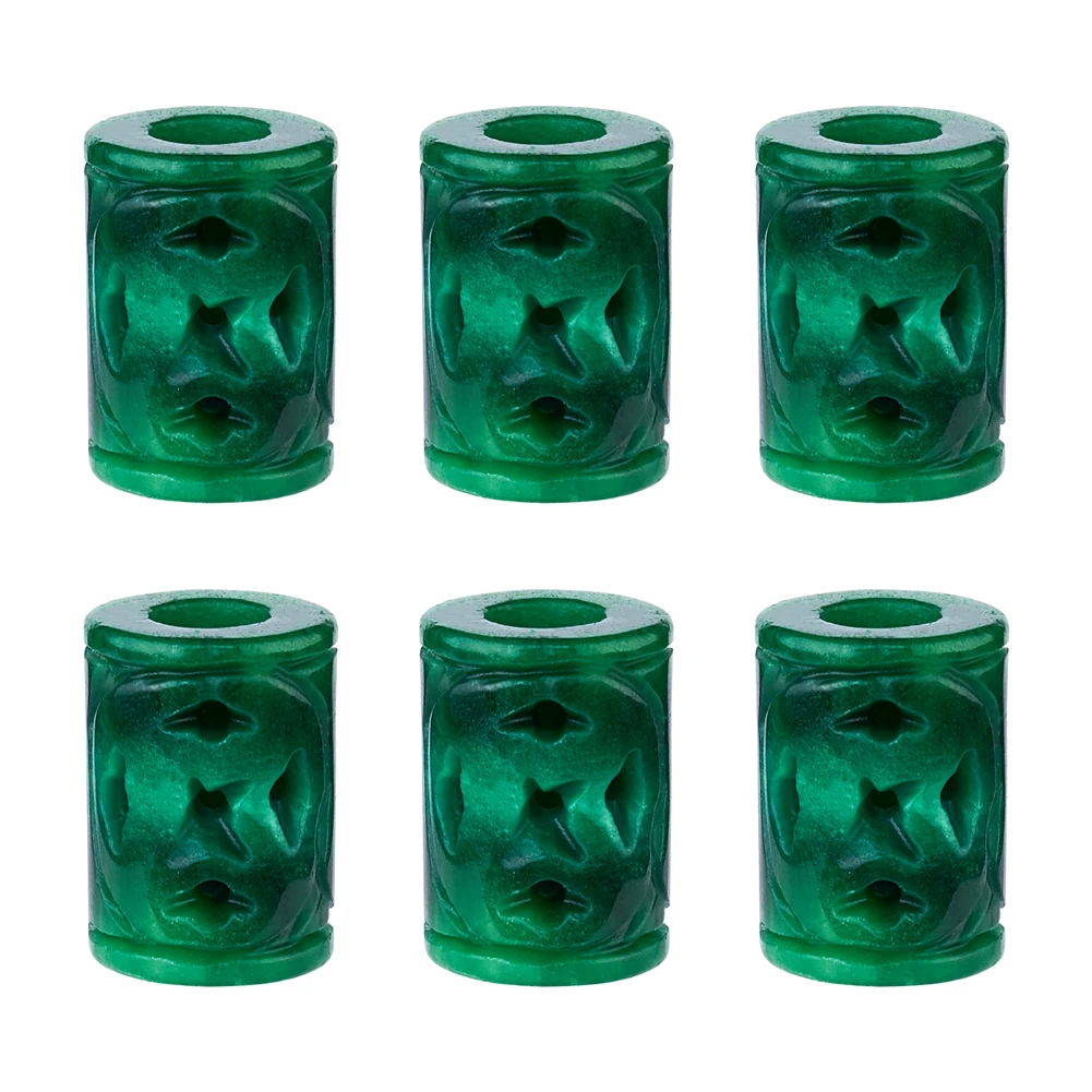 10pcs Large Hole Column Beads Natural Myanmar Jade European Beads For ...