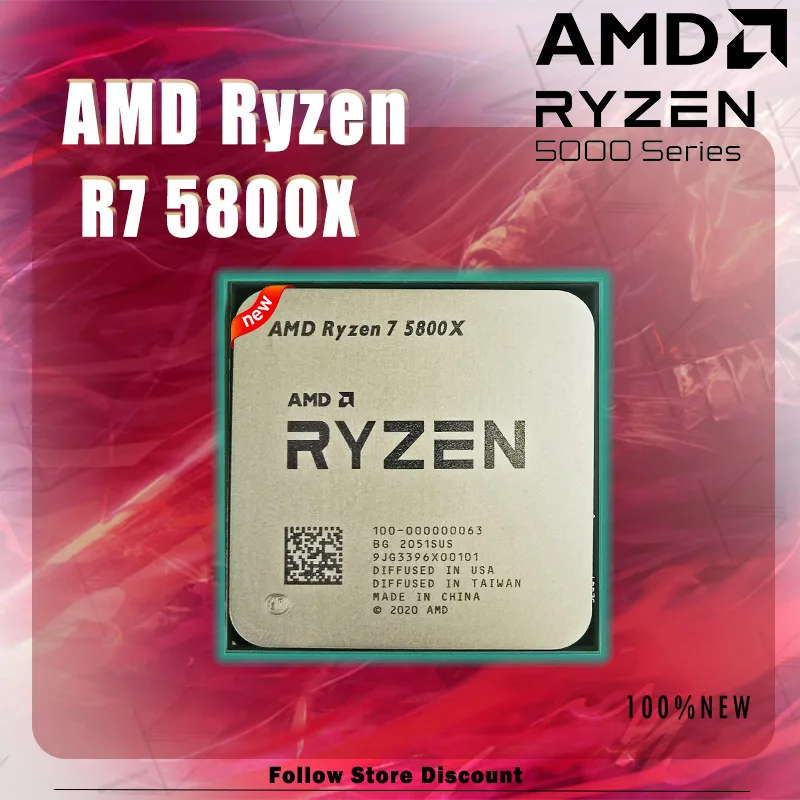 AMD Ryzen 7 5800X R7 5800X 3.8 GHz Eight-Core sixteen-Thread 105W CPU ...