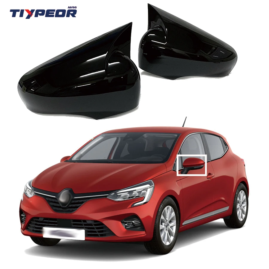For-Renault-Clio-4-2012-2019-Door-Side-Wing-Rearview-Mirror-Cover-Cap ...