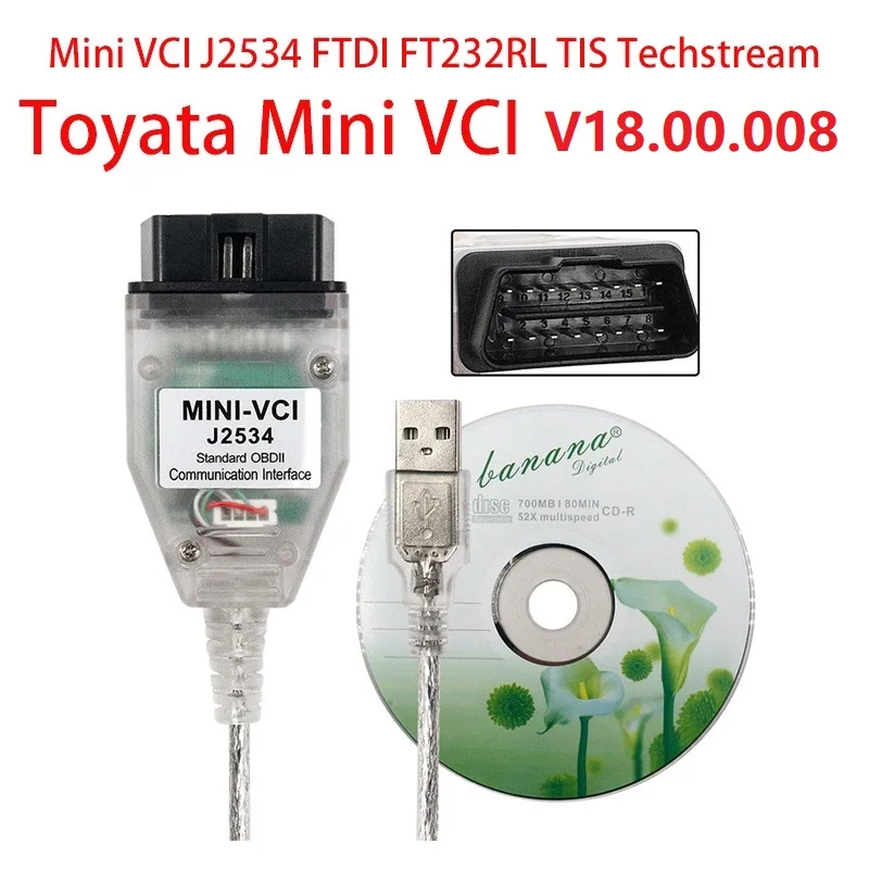 Mini-Vci-for-Toyota-TIS-Techstream-V18-00-008-FTDI-FT232RL-TIS ...
