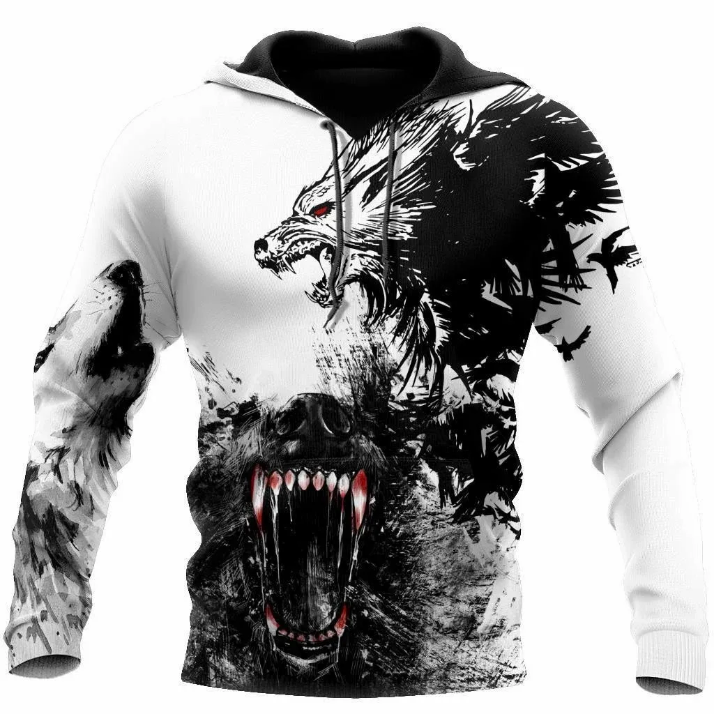 Sudadera-con-capucha-con-estampado-3D-de-lobo-gr-fico-para-hombre-ropa ...