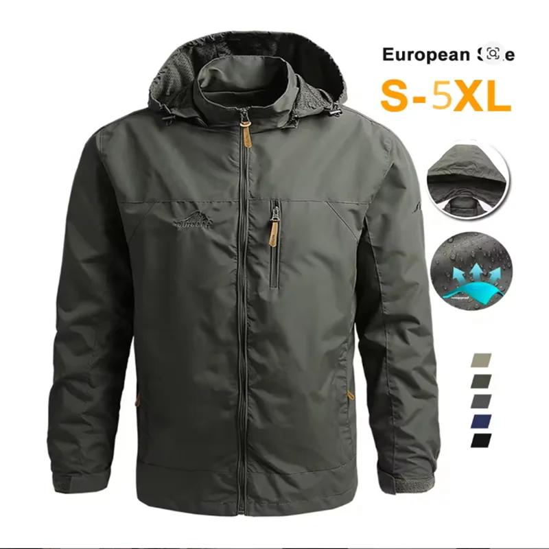 Large M-5XL Cross border Autumn/Winter Outdoor Single layer Windproof ...