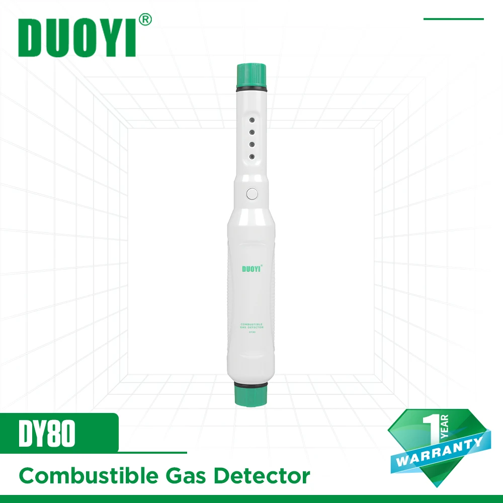 DUOYI-DY80 휴대용 가스 누출 감지기, 가연성 LPG 천연 가스 감지기 프로판 부탄 메탄 천연 가스 안전 경보 센서