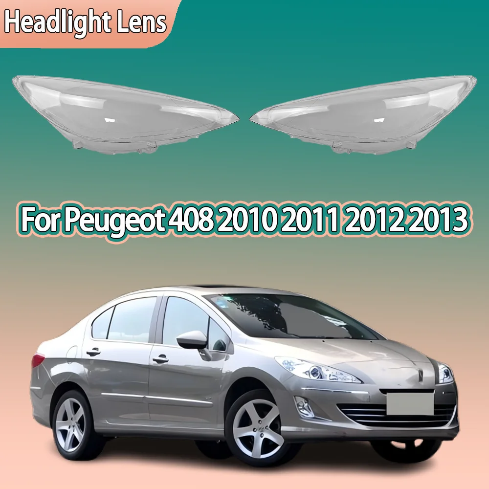 For Peugeot 408 2010 2011 2012 2013 Transparent Headlight Cover ...
