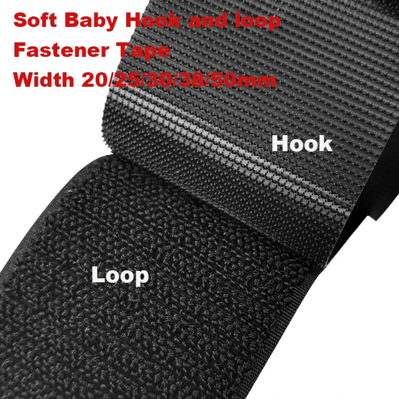 Width 20/25/30/38/50mm Soft Baby Hook and loop Fastener Tape Safe Baby ...