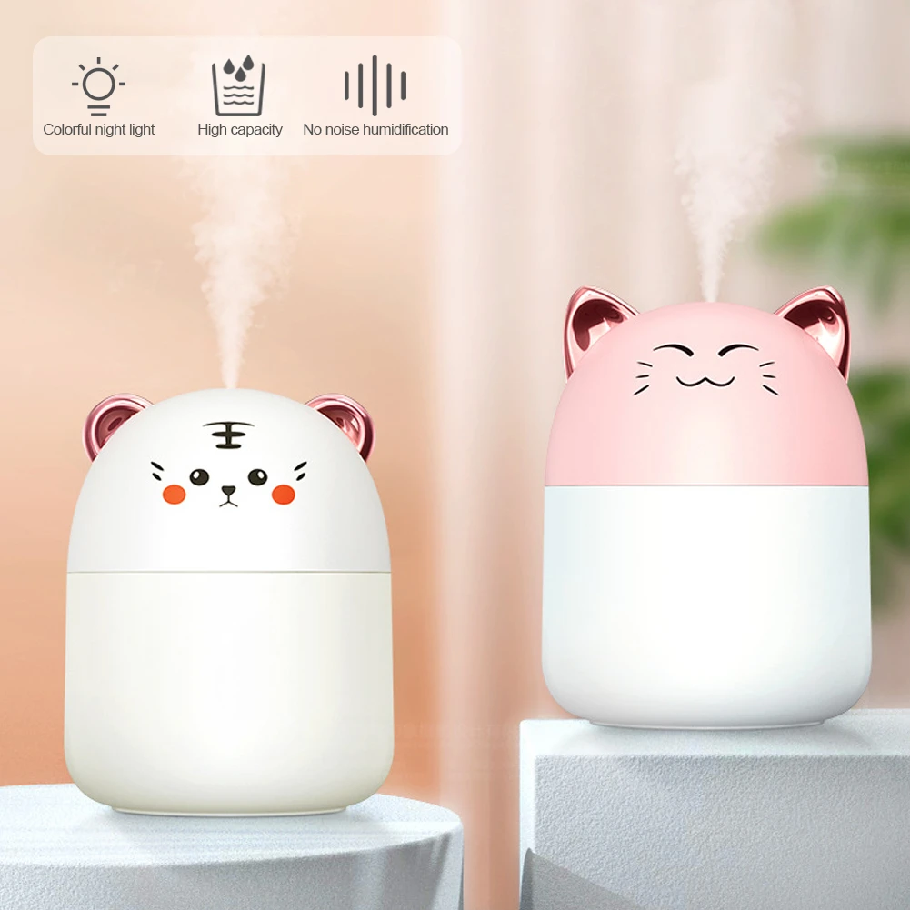 Portable Cute Aroma Oil Diffuser Air Humidifier With Night Light Usb ...