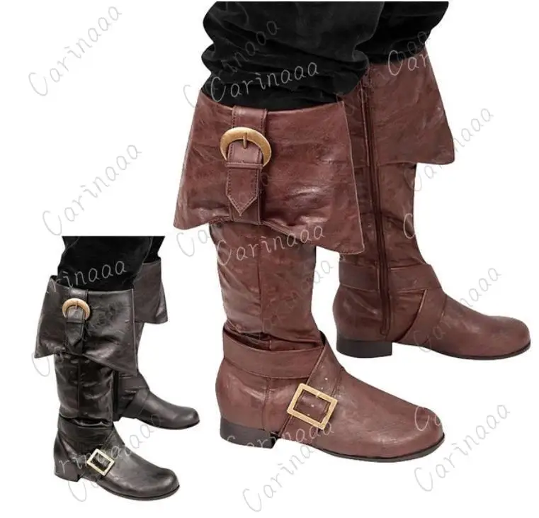 Men-s-Medieval-Retro-PU-Leather-Shoe-Middle-Ages-Long-Boots-Victorian ...