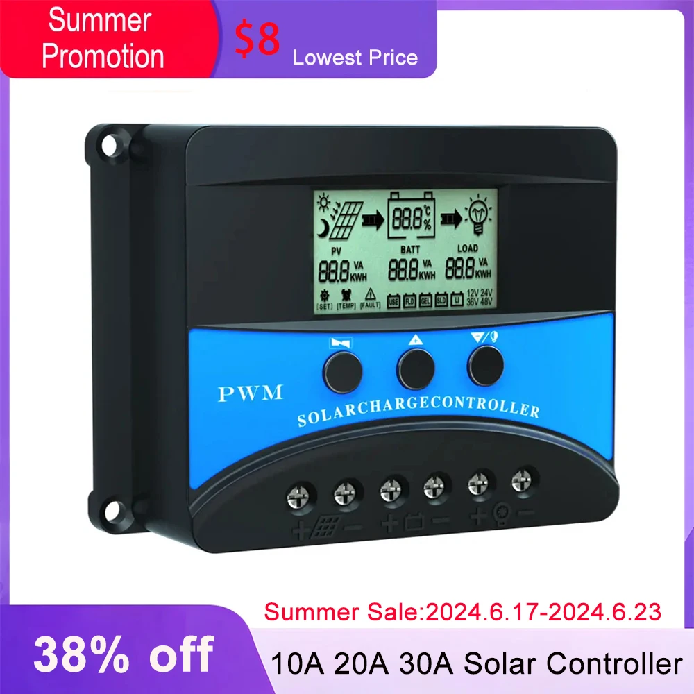 12V-24V-48V-Solar-Charge-Controller-10A-20A-30A-PV-Regulator-PWM-Solar ...