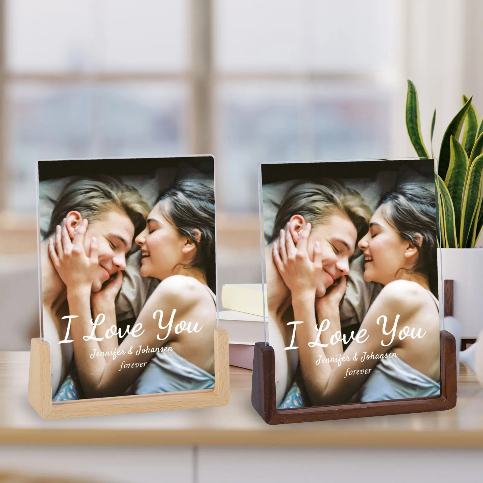 Custom-Photo-Frame-for-Couple-Gift-Personalized-Pictures-Wooden-Frame ...