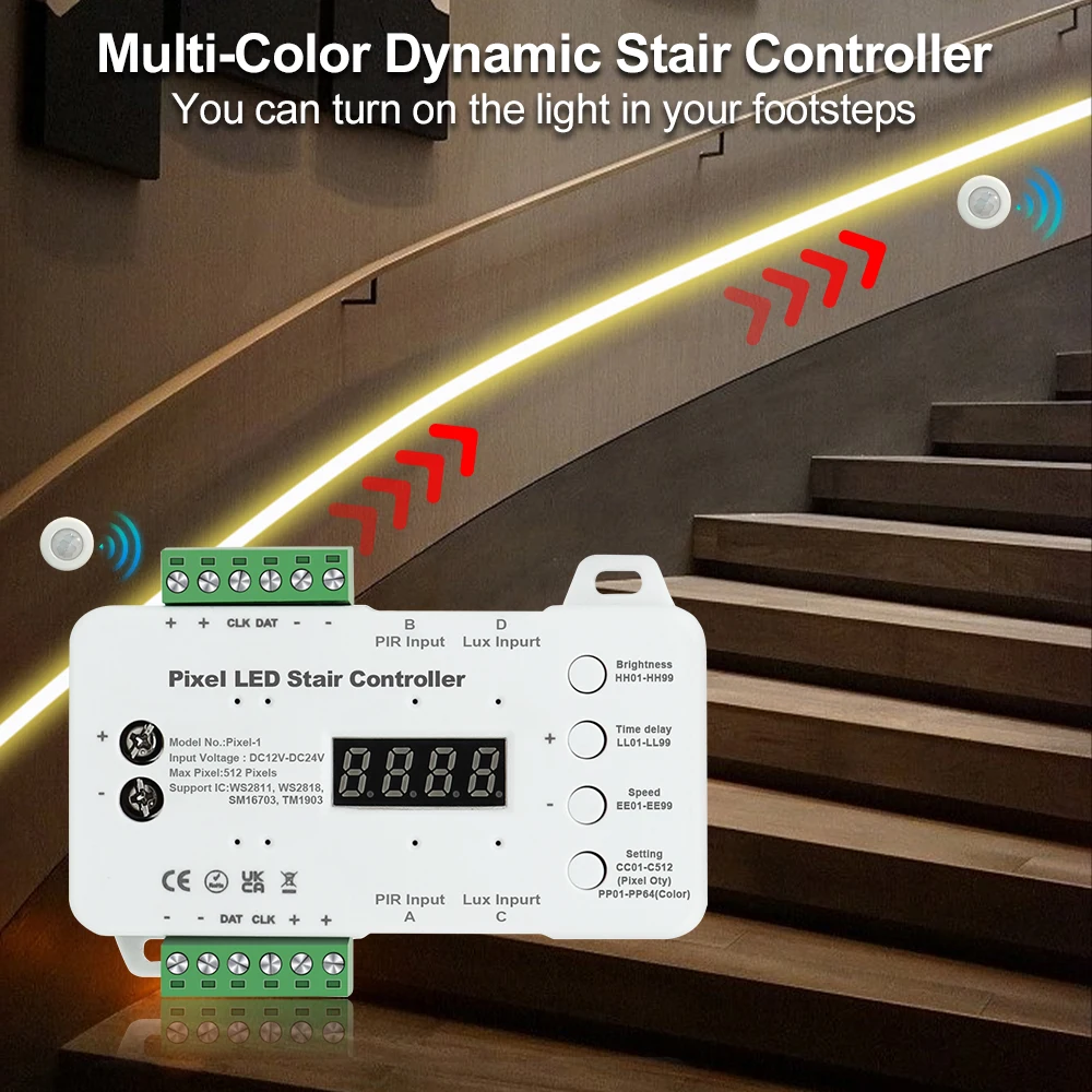 Motion-Sensor-LED-Stair-Light-Strip-Stairs-Sides-LED-Strip-With ...