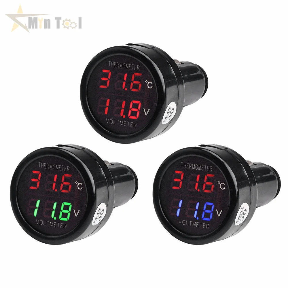 12V-24V-Digital-Car-Voltmeter-Thermometer-Cigarette-Lighter-2-in-1 ...
