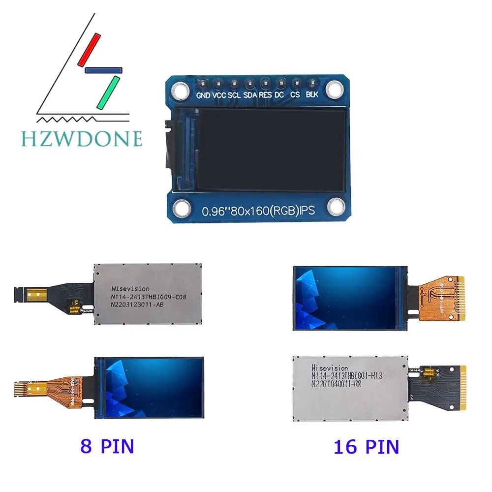 HD-65K-0-96-inch-TFT-Display-Ips-LCD-Screen-Drive-IC-ST7735S-3-3V ...