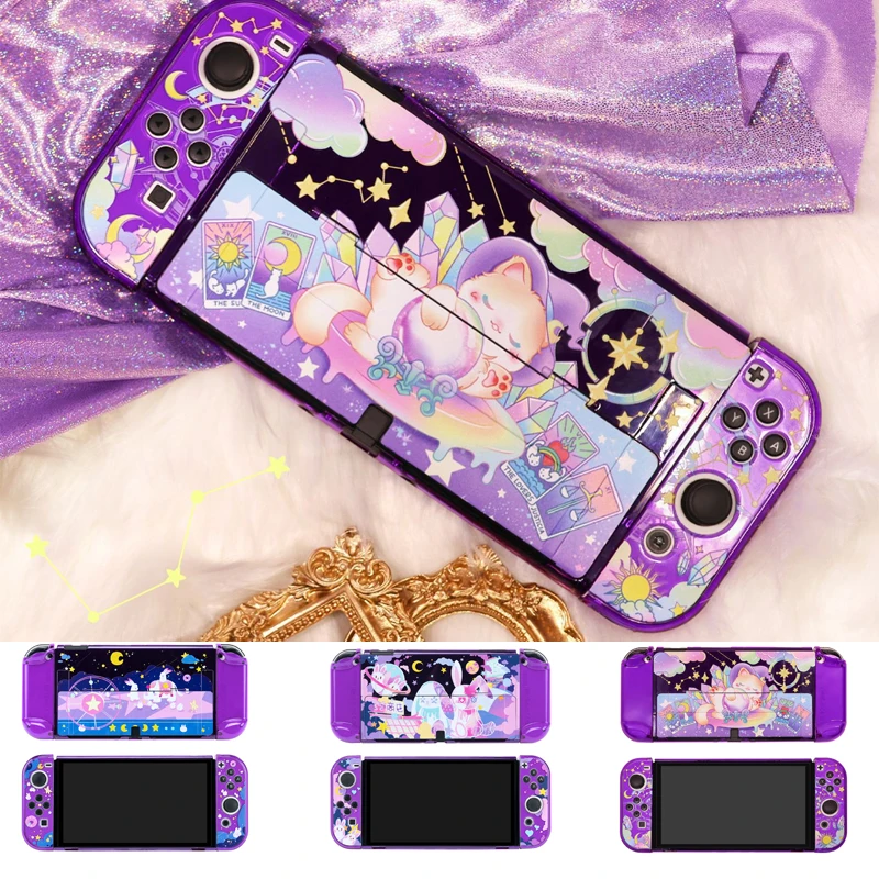 Divine-Cat-Transparent-Purple-Hard-Cover-Crystal-Shell-Protector-For ...