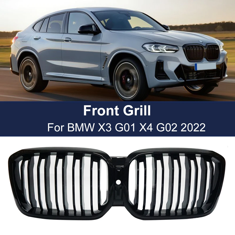 Car-Front-Bumper-Racing-Grill-For-BMW-X3-G01-X4-G02-2022-Dual-Slats ...