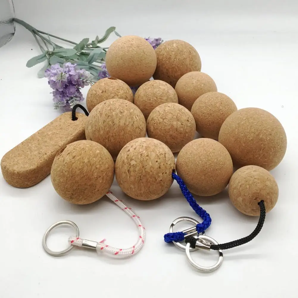 2Pcs-Cork-Ball-Keychains-Floating-Buoy-Key-Holder-Decorative-Rowing ...