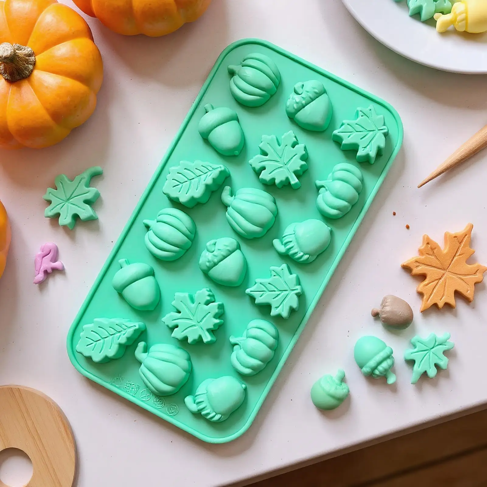 Silicone Molds Thanksgiving Fall Theme Moulds Silicone Mold Making ...