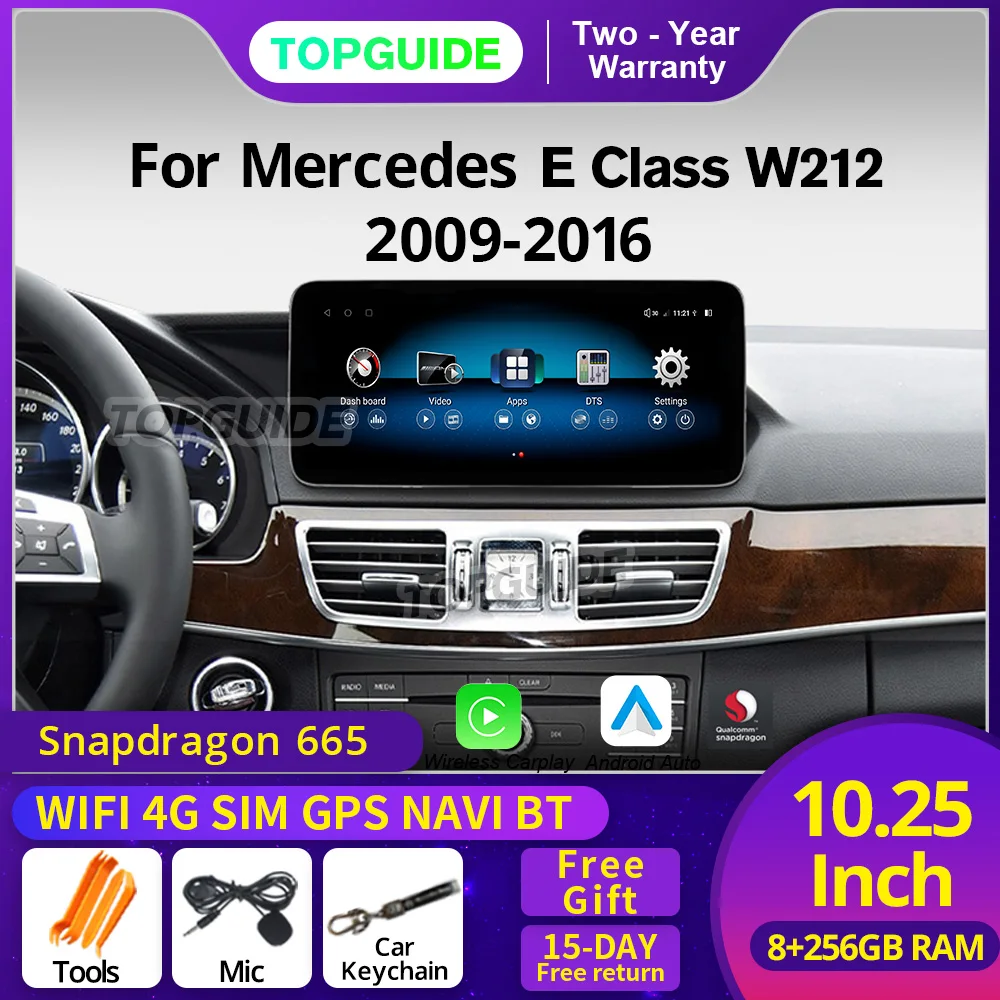 TOPGUIDE-10-25-Android-12-For-Mercedes-W212-2009-2016-Carplay-Auto ...