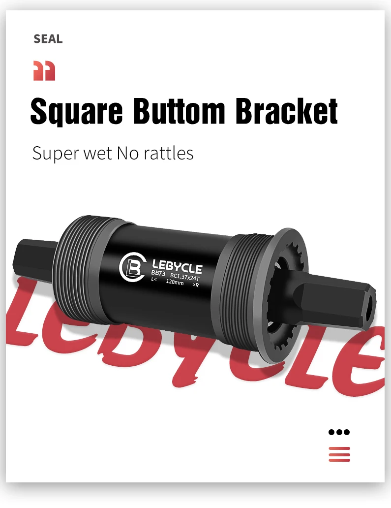 Lebycle Bicycle Square Bottom Bracket BB68 Threaded Bottom Bracket Bike ...
