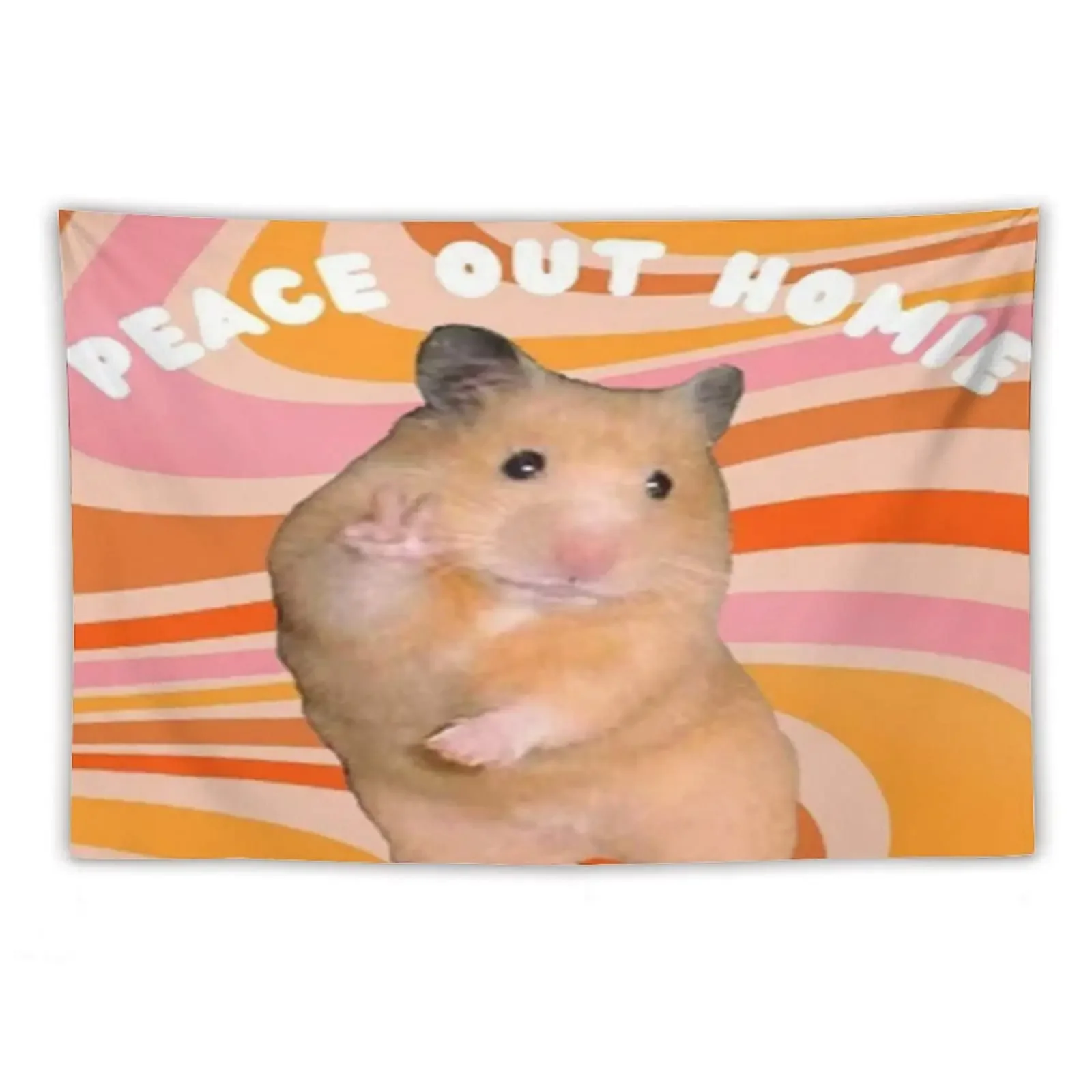 Hamster-Peace-Sign-Homie-Wall-Tapestry-for-College-Dorm-Wall-Hanging ...